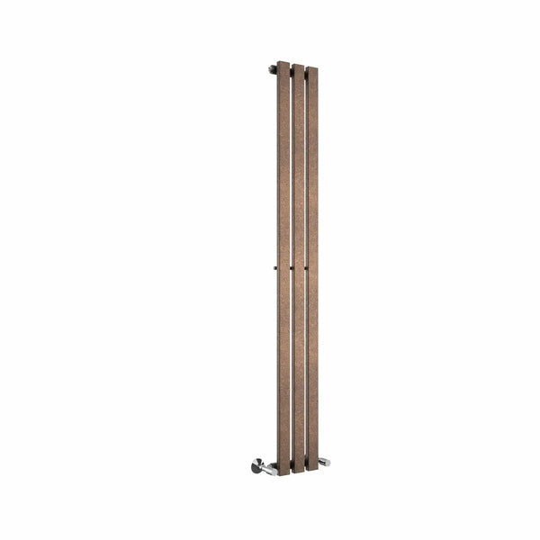 Teramo - Modern vertical flat panel radiator blackened copper – Warmthology