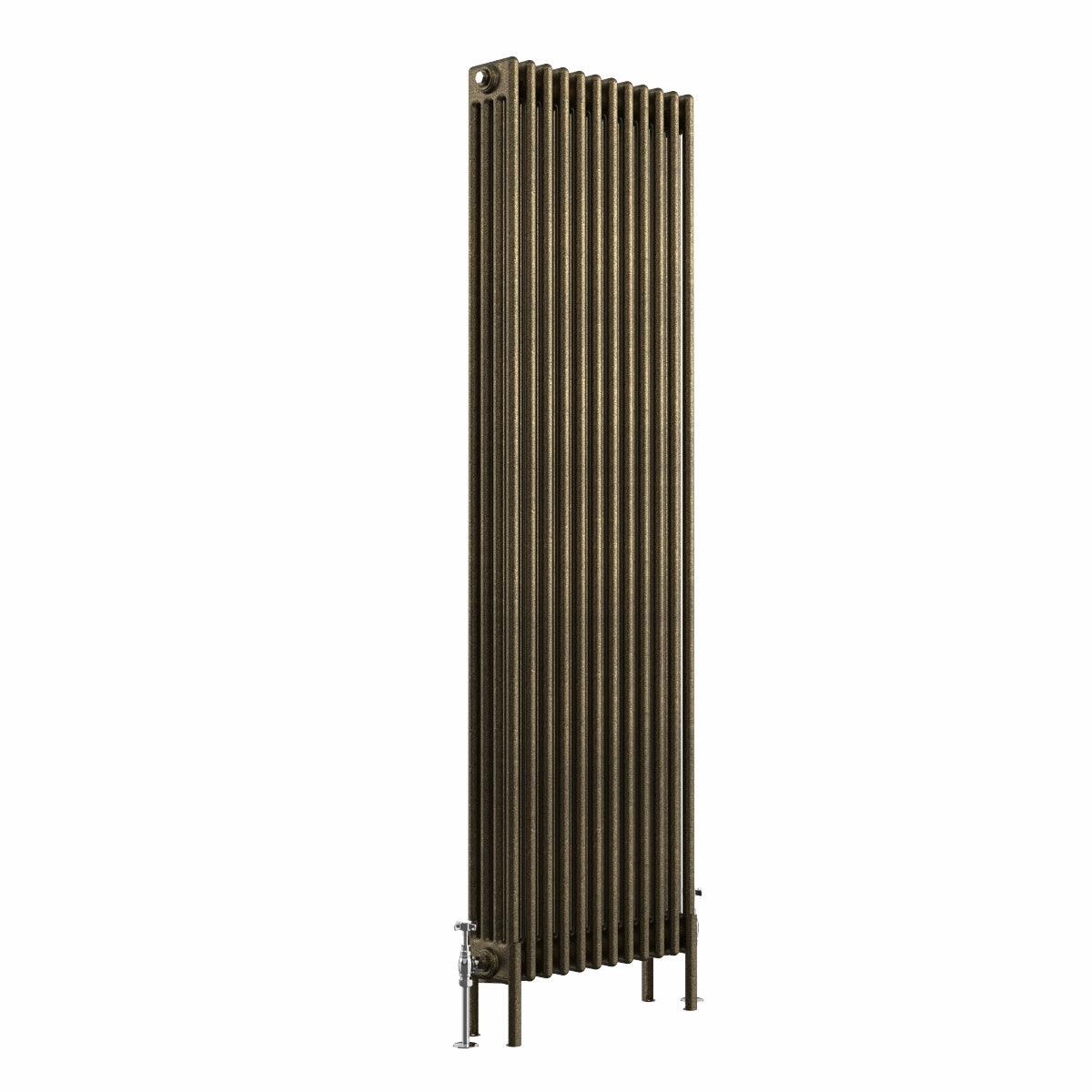 Ferentino - Traditional Vertical Column Radiator Blackened Gold ...